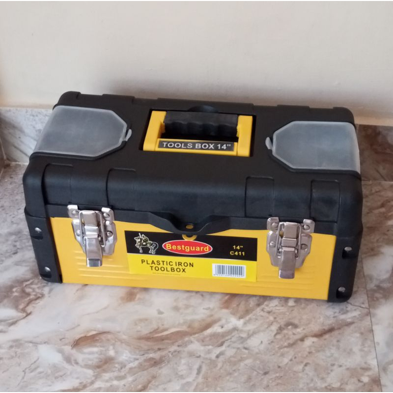 Jual BESTGUARD Tool box 14 inch Toolbox besi dan plastik toolbag bag ...