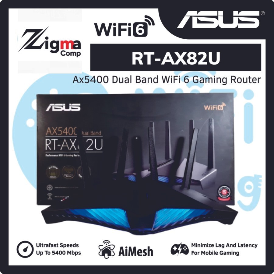 Jual ASUS RT-AX82U Wireless Router WiFi 6 AX5400 With AiMesh SECOND ...
