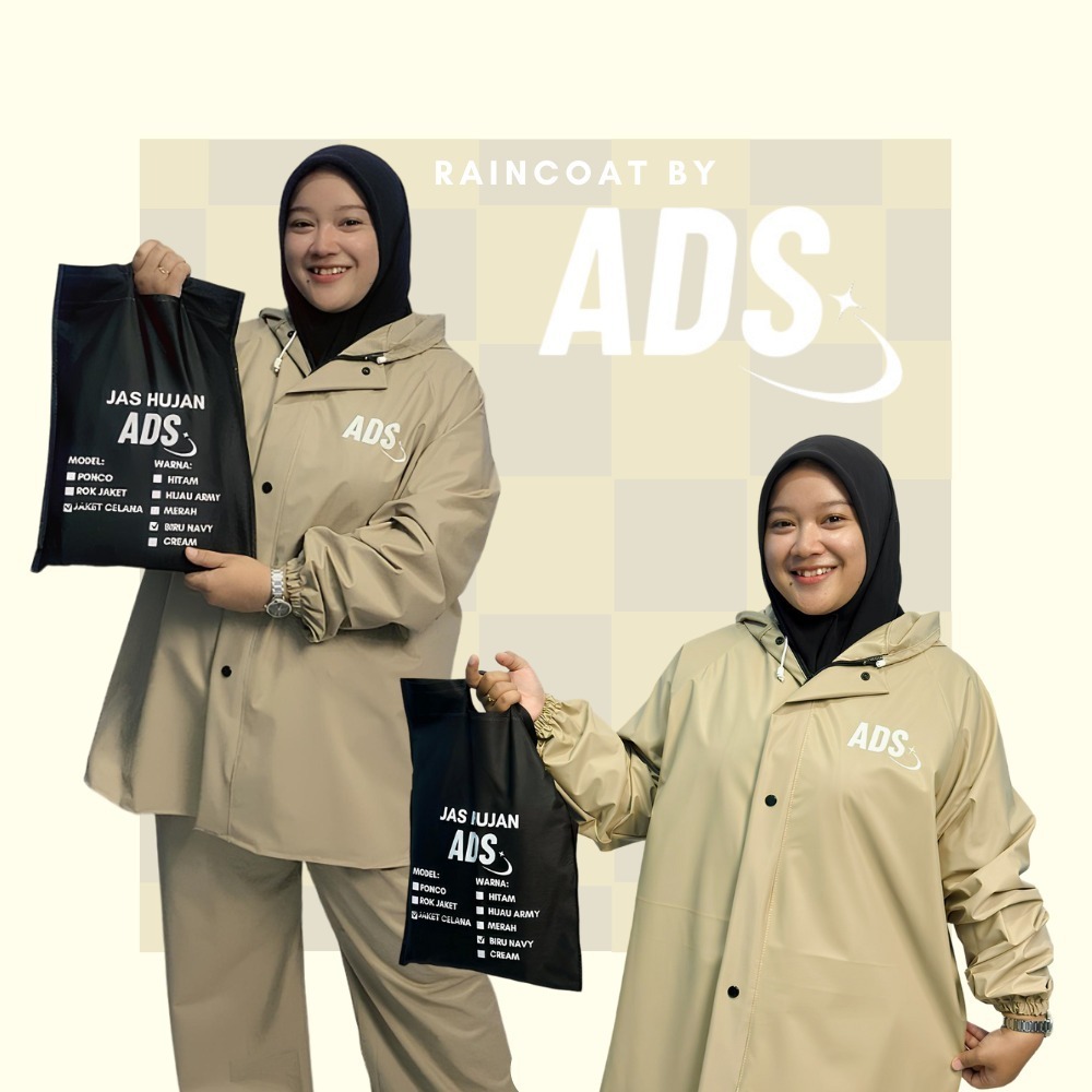 Jual JAS HUJAN SETELAN PRIA WANITA BY ADS BAHAN PVC TEBAL LENTUR ANTI REMBES BERKUALITAS ...