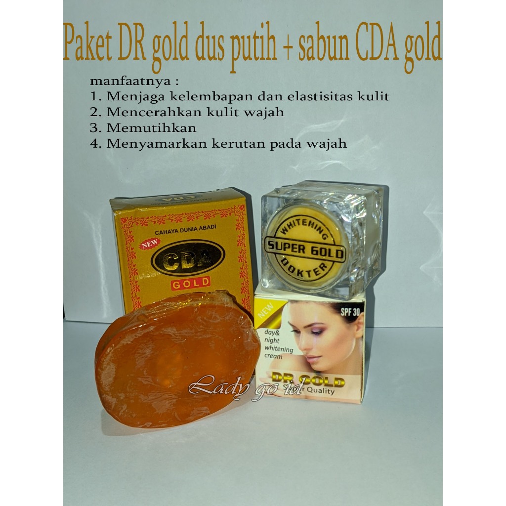 Jual PROMO!!! Paket pencerah Wajah Cream Dr Gold Dus white plus Sabun ...