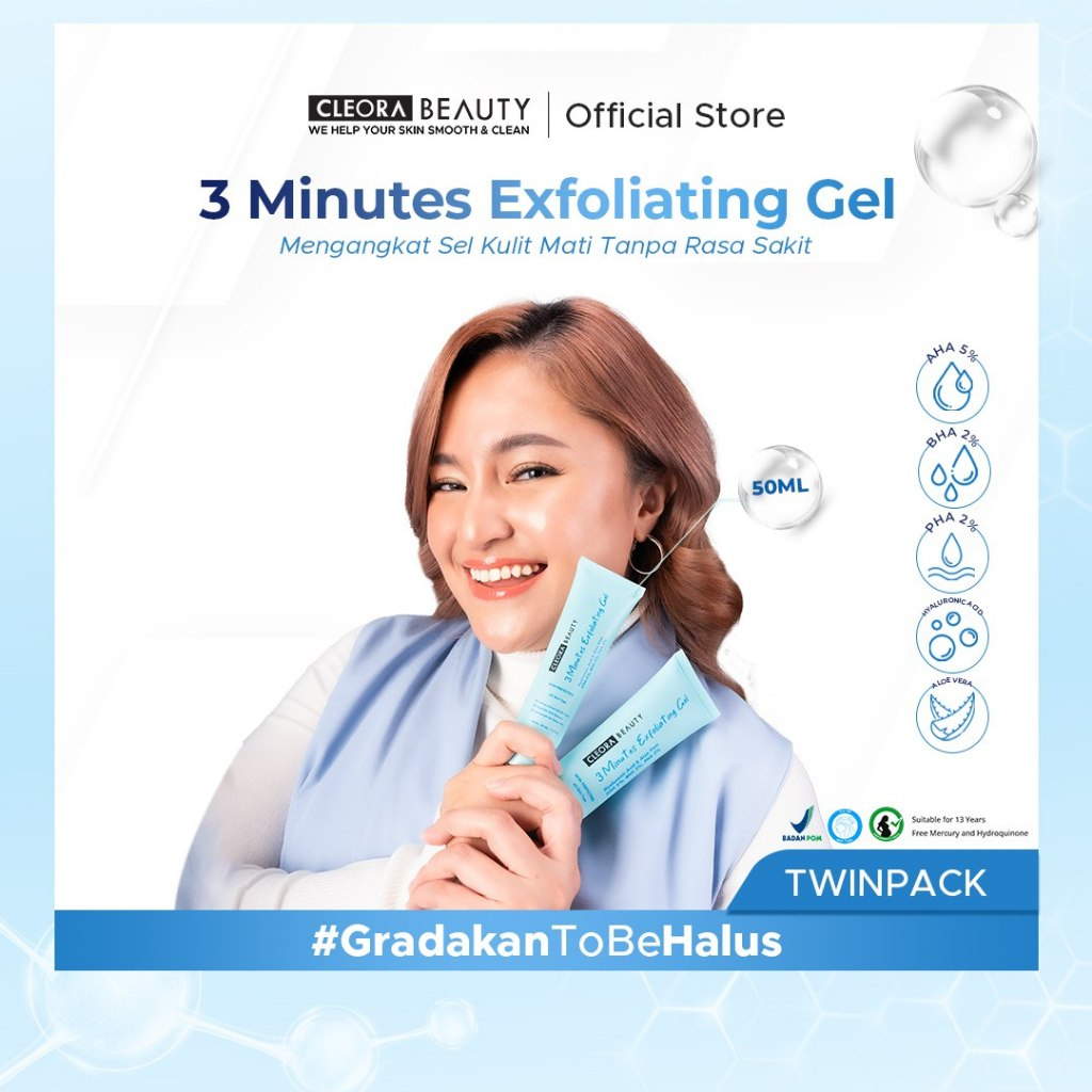 Jual [Marshanda Choice] Cleora Twinpack Exfoliating Gel 50gr Special Bundle 2pcs - Exfoliasi ...