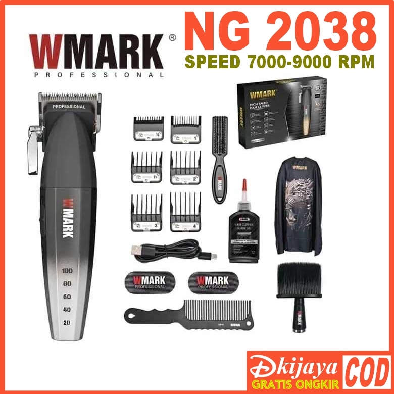 Jual WMARK 2038 ORIGINAL NG2038 Alat Cukur Elektrik Rambut Professional High Speed 9000 RPM GOLD ...