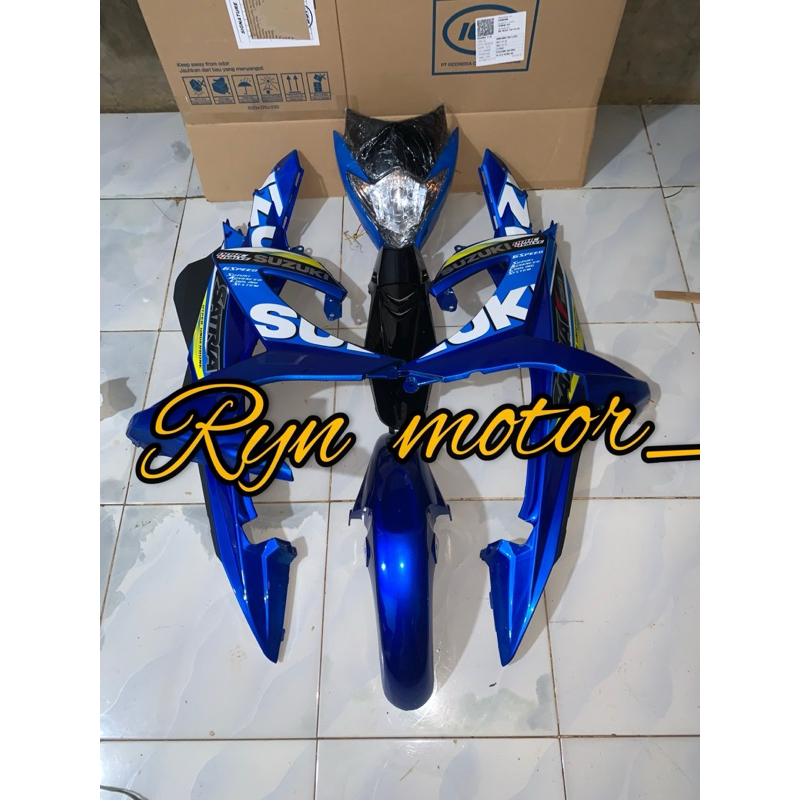 Jual cover body full halus suzuki satria fu facelift biru GP plus ...