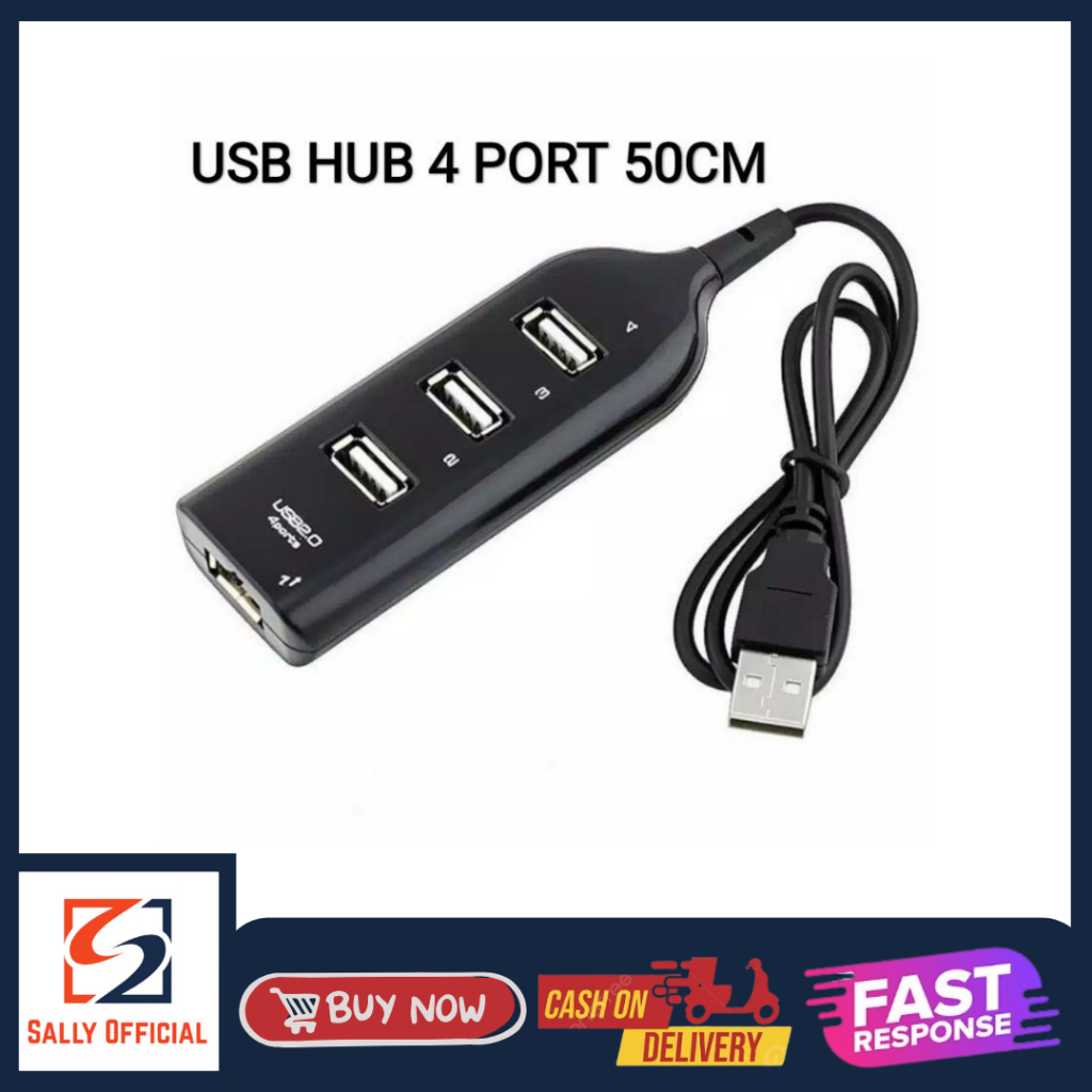 Jual Penambah Port USB untuk Komputer PC Laptop USB HUB 4 Port Terminal ...