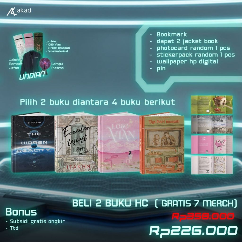 Jual Paket Bundling Novel The Hidden Reality - Shannin - Akad | Shopee Indonesia