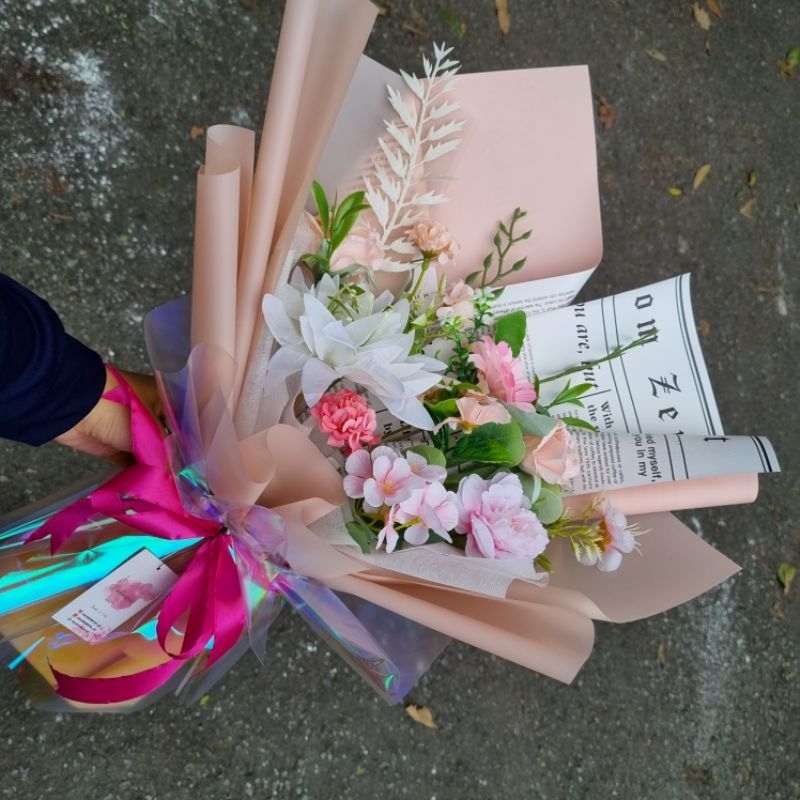 Jual bucket/buket/bouquet bunga artificial murah (premium) | Shopee ...