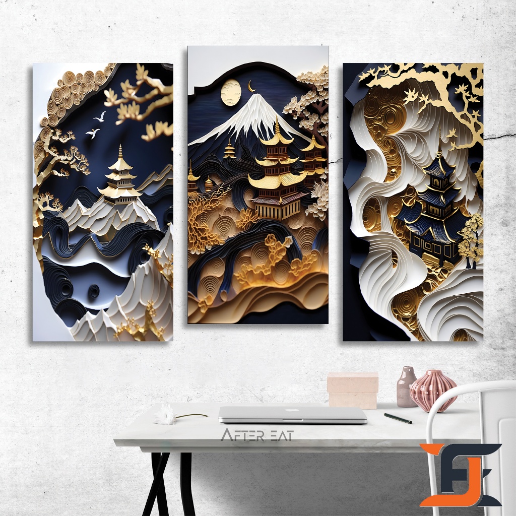 Jual AFTEREAT HIASAN DINDING 15X30CM 3D MURAL REALISTIK AESTHETIK ...