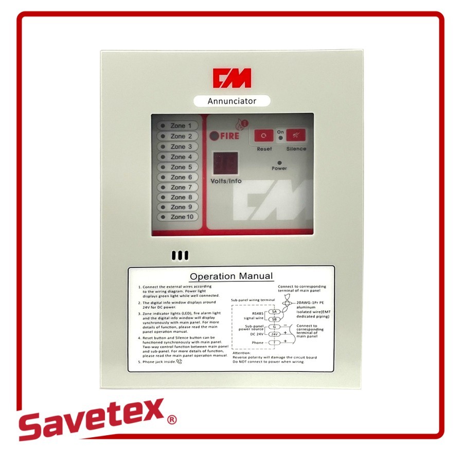 Jual Annunciator Fire Alarm Control Panel 10 Zone Tonata / MCFA ...