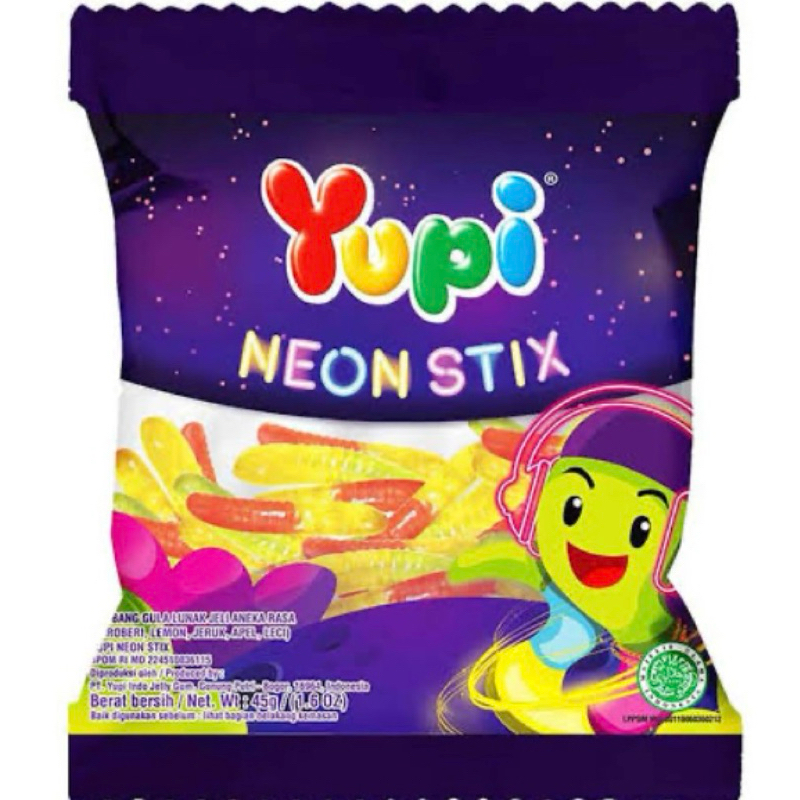 Jual Permen Yupi Neon Stix 45 gr | Shopee Indonesia