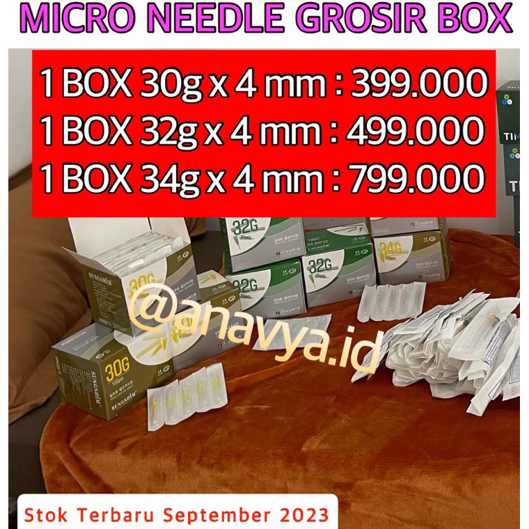 Jual ART D3R Needle botox skinbooster meso 3g 32g 34g x 4mm jarum meso ...