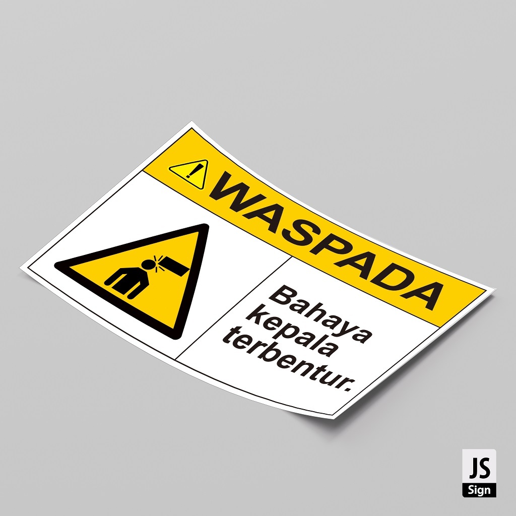Jual STICKER K3 SAFETYSIGN BAHAYA TERBENTUR | Shopee Indonesia
