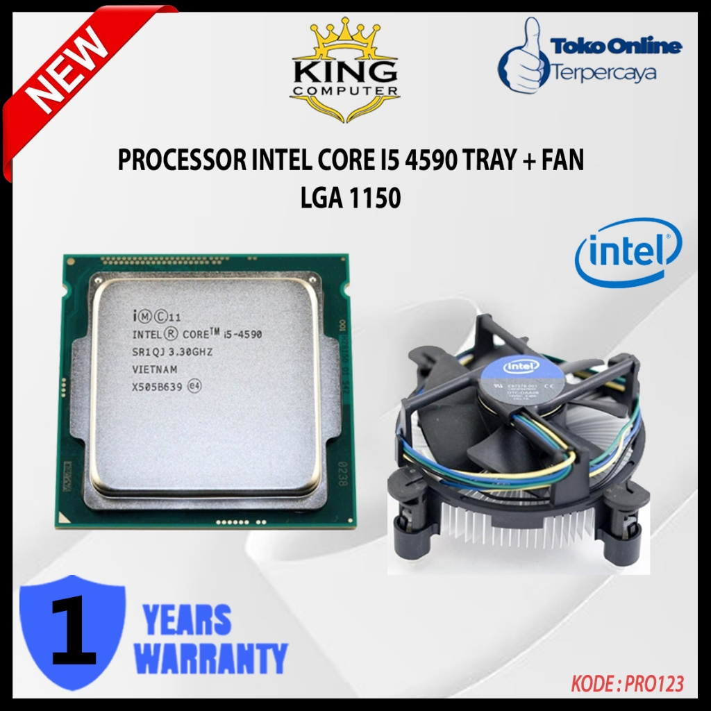 Jual PROCESSOR INTEL CORE I5-4590 I5 GEN 4 TRAY+FAN SOCKET LGA 1150 ...
