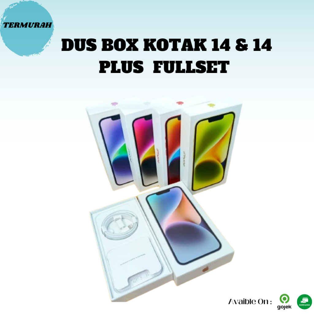 Jual Dus Box Kotak Ip 14 & 14 Plus Full set | Shopee Indonesia