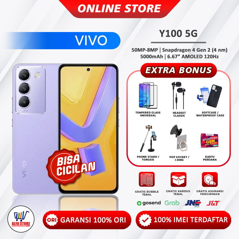 Jual vivo y100 5G Y100 4G ram 8/256gb ram 8/128gb garansi resmi | Shopee Indonesia