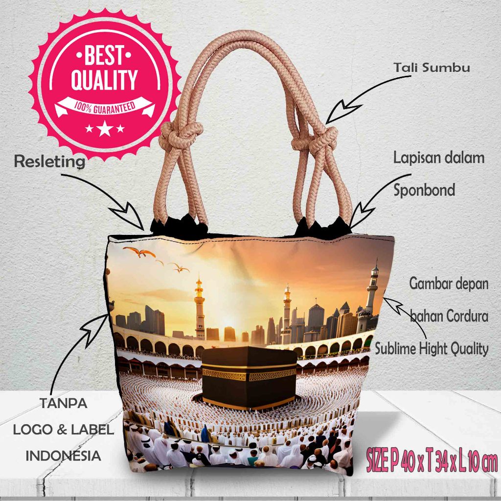Jual [QuinsiBags] Totebag Tali Sumbu Souvenir Printing Motif Negara ...