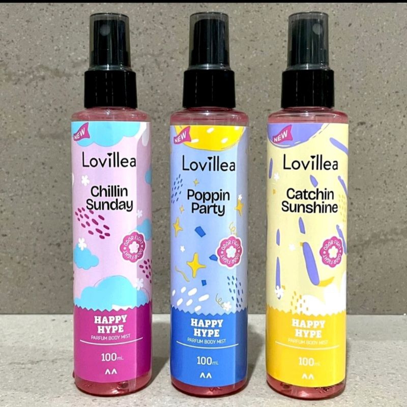 Jual LOVILLEA Happy Hype Parfume Body Mist 100ml | Shopee Indonesia