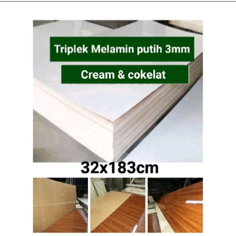Jual TRIPLEK MELAMIN GLOSSY WARNA PUTIH CREAM COKELAT ukuran 30x30 ...
