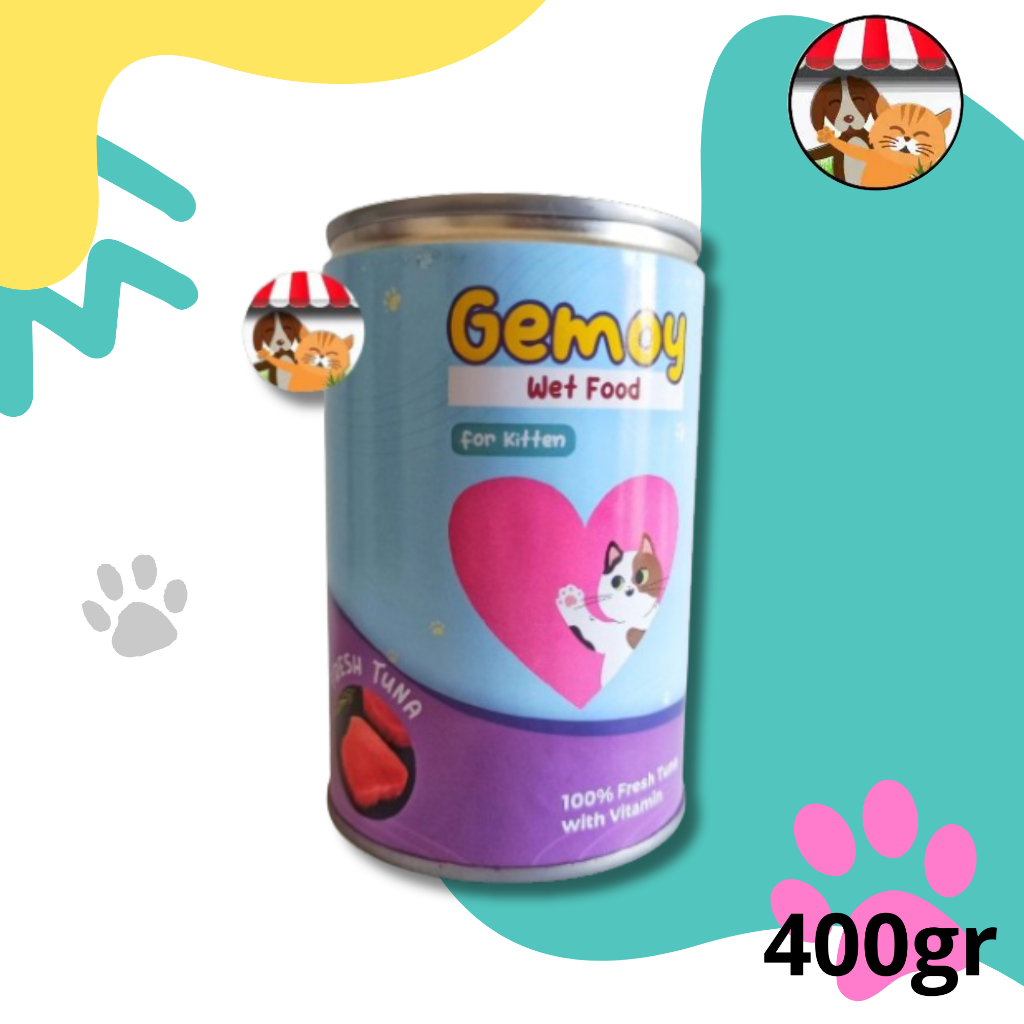 Jual Makanan Kaleng Kucing Gemoy Adult Kitten 400gr Wet Food | Shopee ...