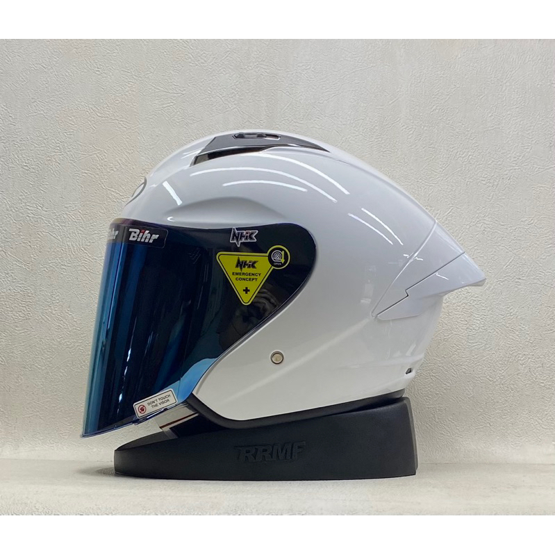 Jual NHK N1-Max Solid White || Visor Iridium - Helm Half Face Single ...