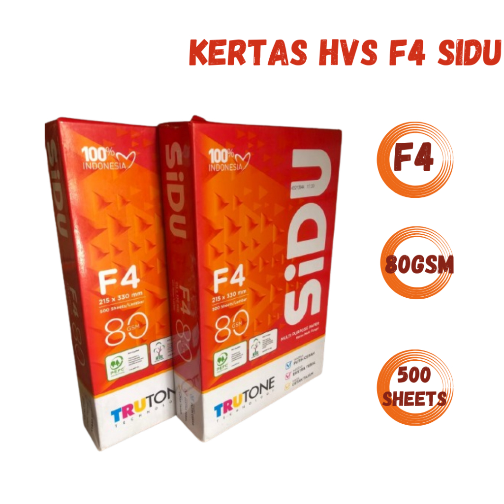 Jual KERTAS HVS SIDU F4 80GSM / HVS F4 80GSM / HVS F4 / HVS FOLIO ...