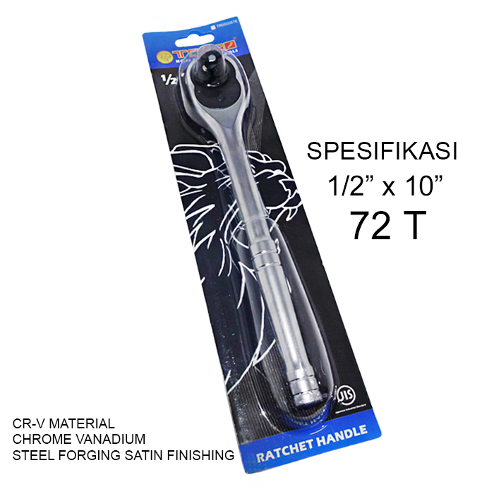 Jual TORA Ratchet Wrench Handle 1/2" x 10" 72T Heavy Duty | Shopee Indonesia
