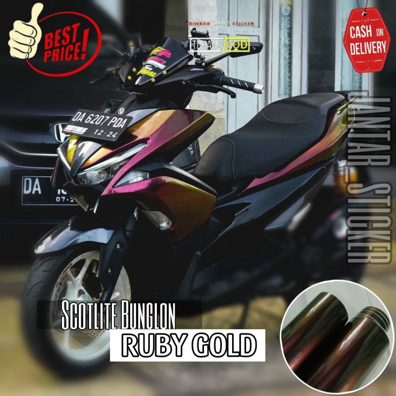 Jual Sticker Scotlite Bunglon Ruby Gold Lebar 50 cm Stiker Skotlet ...