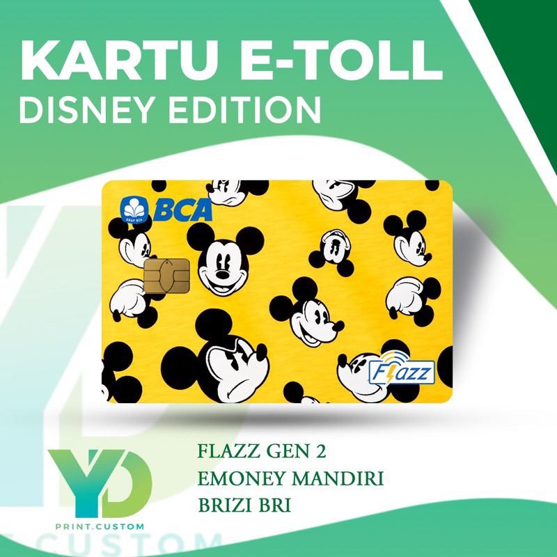 Jual Kartu flazz edisi Disney kartun lucu saldo 0 bisa nfc mbanking ...