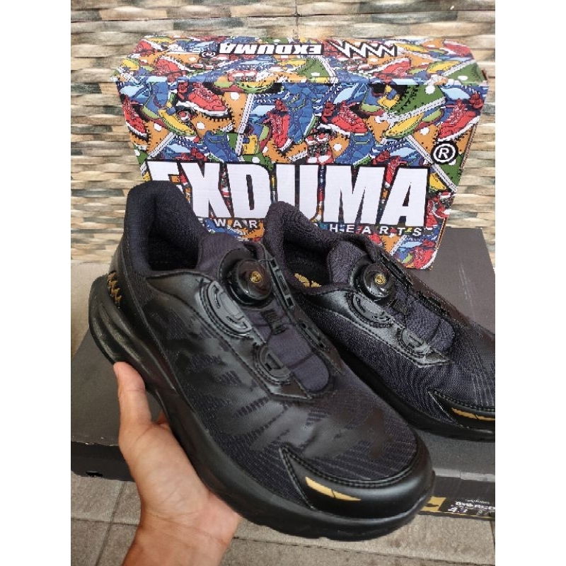 Jual TERMURAH SEPATU EXDUMA BLACK TALI PUTAR POTENZIO/SEPATU EXDUMA ...