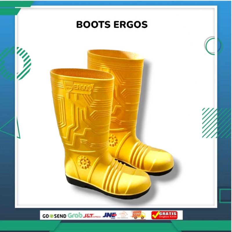 Jual SEPATU SAFETY BOOT ERGOS YELLOW PVC SAFETY BOOTS WITH TOE CAP ...