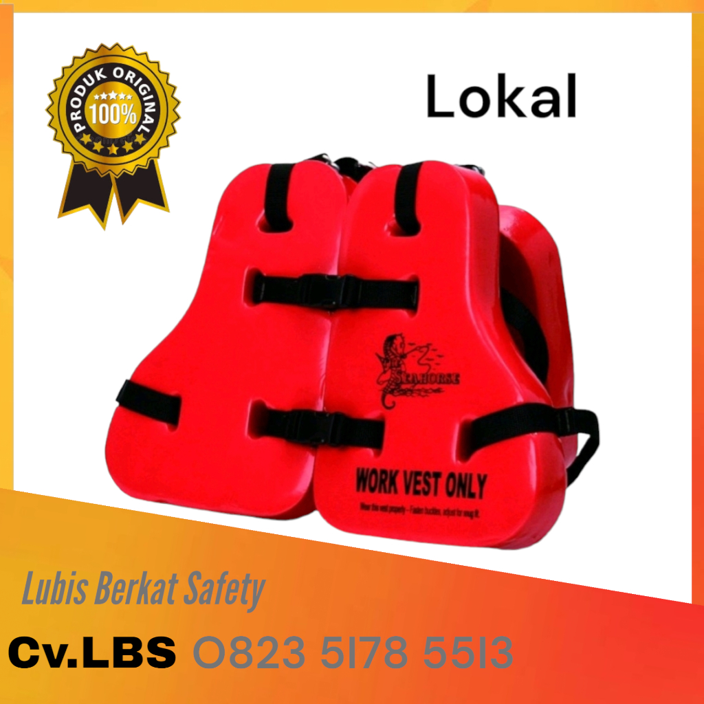 Jual Pelampung Keselamatan Kerja Safety Life Jacket Work Vest Sea Horse ...