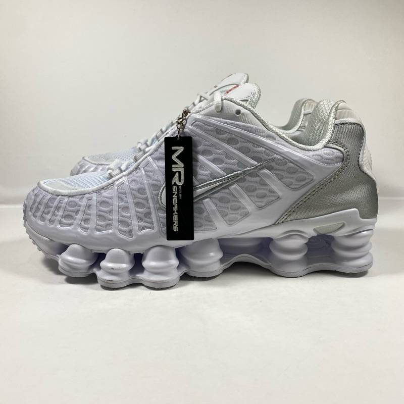 Jual Sepatu Nike Shox TL White Metallic Silver Orange | Shopee Indonesia