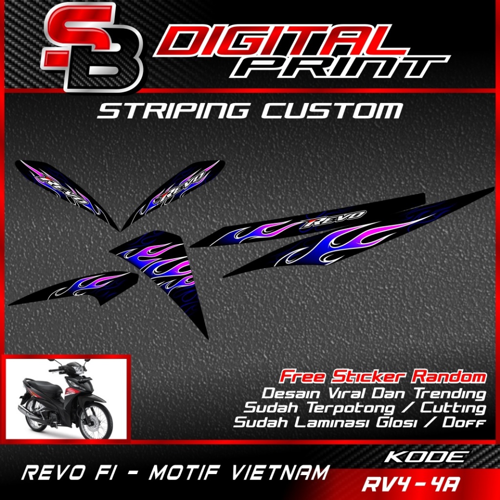 Jual striping api revo fi desain api bahan vynil non transparan SUDAH ...
