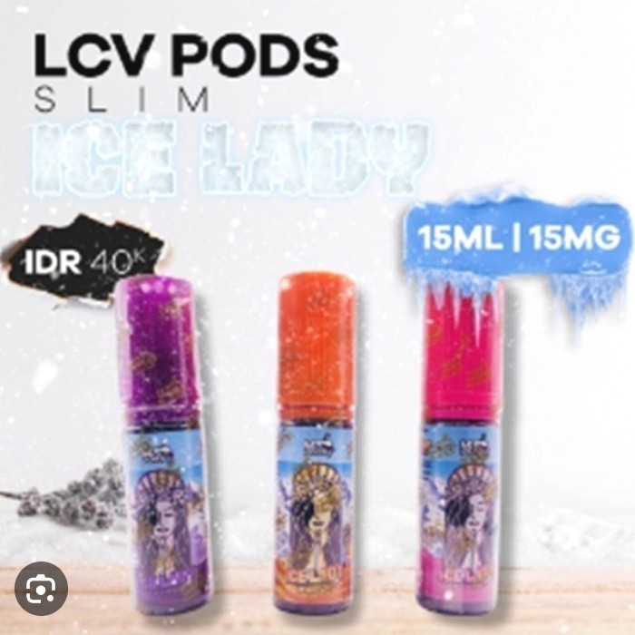 Jual 15ml lcv SLIM ice lady 15 mango bubblegum black purple ...