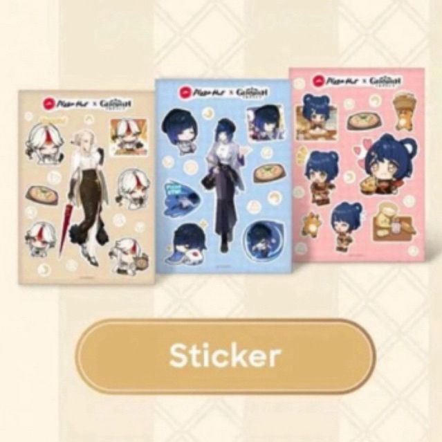 Jual STICKER GENSHIN COLLAB X PIZZA HUT | Shopee Indonesia