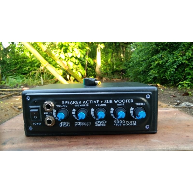 Jual POWER MINIATUR DC 12 VOLT SUBWOOFER DOUBLE CHANNEL KARAOKE ...