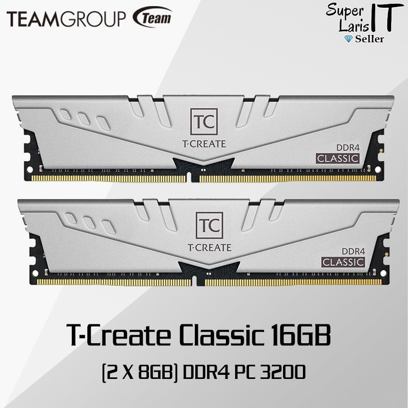 Jual Team T-Create Classic Ram 16GB 2 x 8GB DDR4 3200 MHz PC Komputer ...