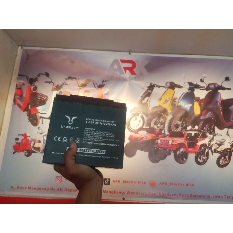 Jual aki eceran Uwinfly 6DZ-20.3 12V 20Ah | Shopee Indonesia