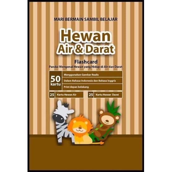 Jual Flashcard hewan air dan laut flashcard tubuh kita, mainan edukasi ...