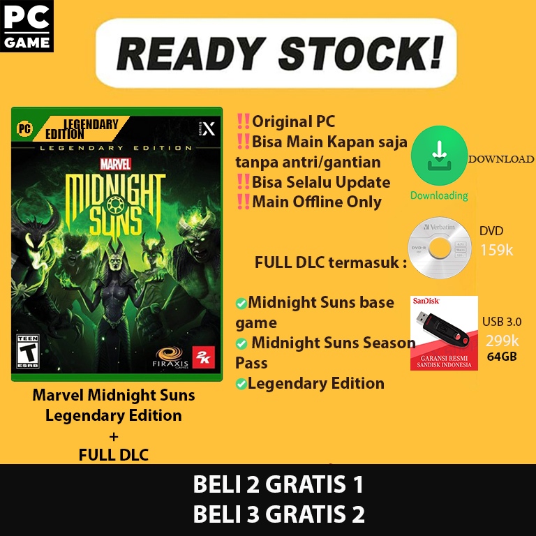 Jual Marvel's Midnight Suns Legendary Edition PC ORIGINAL | Shopee ...