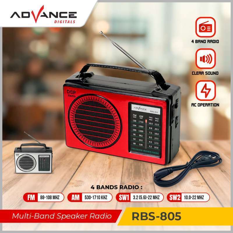 Jual Speaker Advance RBS-810 RBS-809 RBS F10 RBS-805 Radio Jadul AM/FM/SW, BT, memori, USB ...