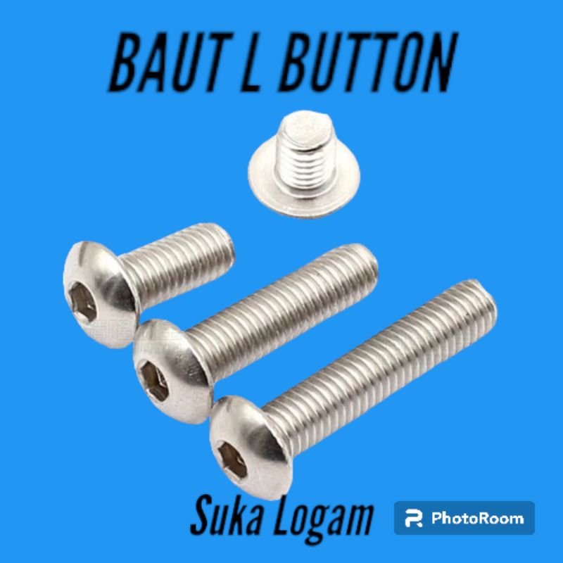 Jual Baut L BUTTON HEAD M4 x 16 ( Panjang 1.6cm ) Stainless Steel 304 ...