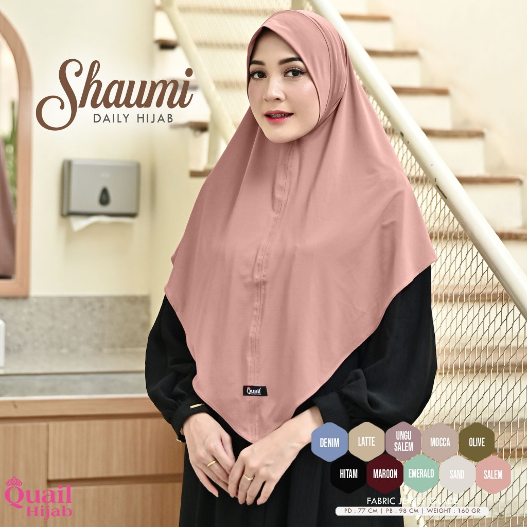 Jual Shaumi Daily Hijab Original Quail Hijab Wanita Fabric Jersey Glade ...