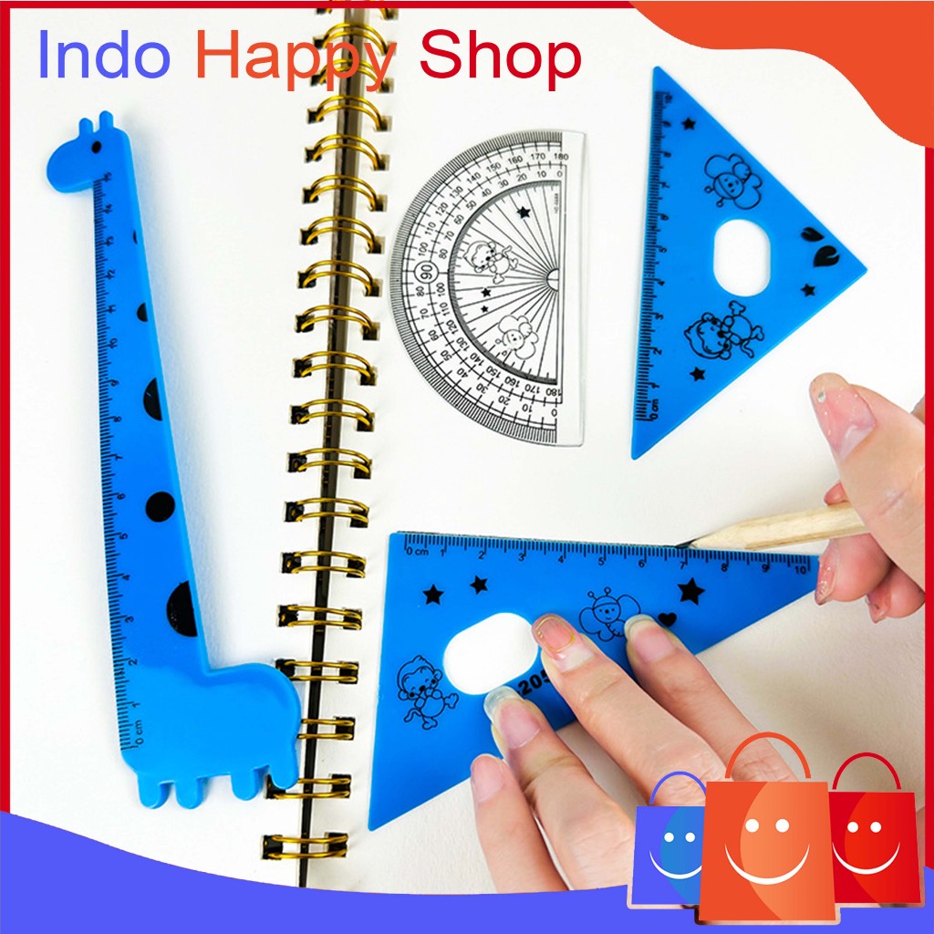 Jual Penggaris Set 4 Busur Derajat Penggaris Segitiga Anak Sekolah 𝕀ℍ𝕊 ...