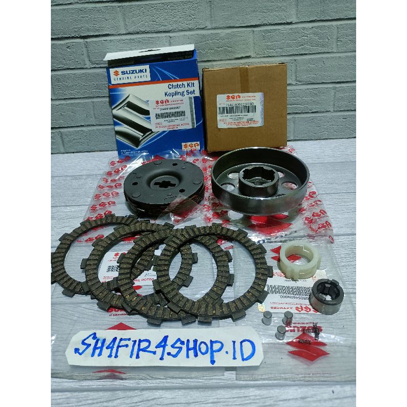 Jual paket lengkap mangkok ganda Suzuki smash +kampas ganda Assy+kampas kopling + cage smash ...