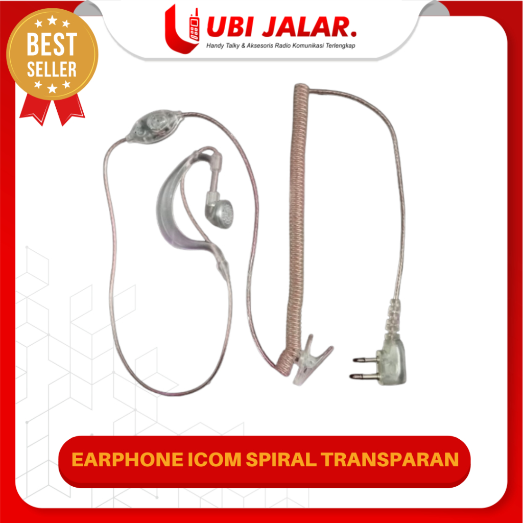Jual Earphone Ht Icom Spiral Transparan Assesoris Ht | Shopee Indonesia