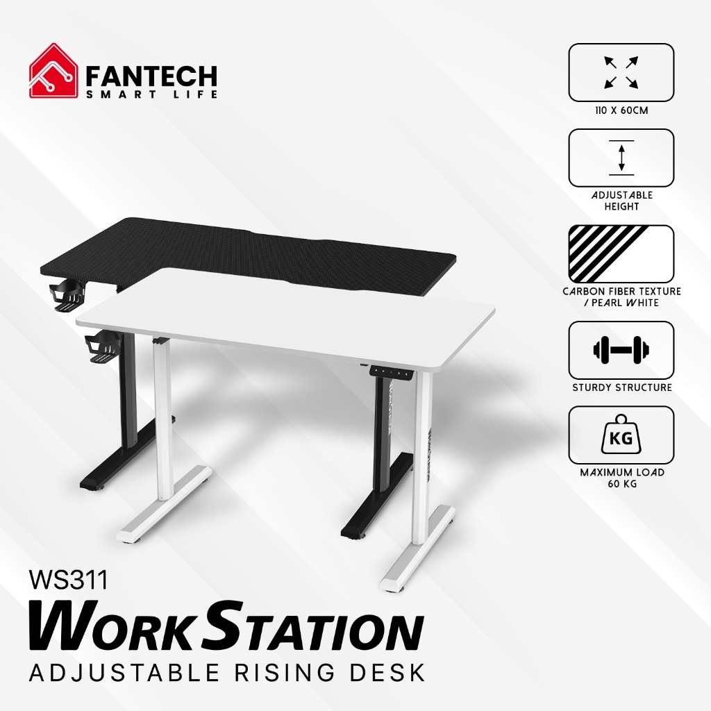Jual Fantech Meja Elektrik Adjustable Standing Desk Electric Work ...