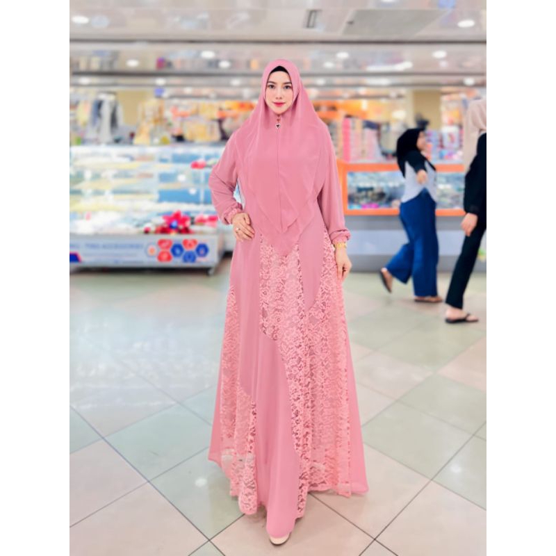 Jual GAMIS WANITA INDANA SYARI BROKAT SERIES 2(FZ) | Shopee Indonesia