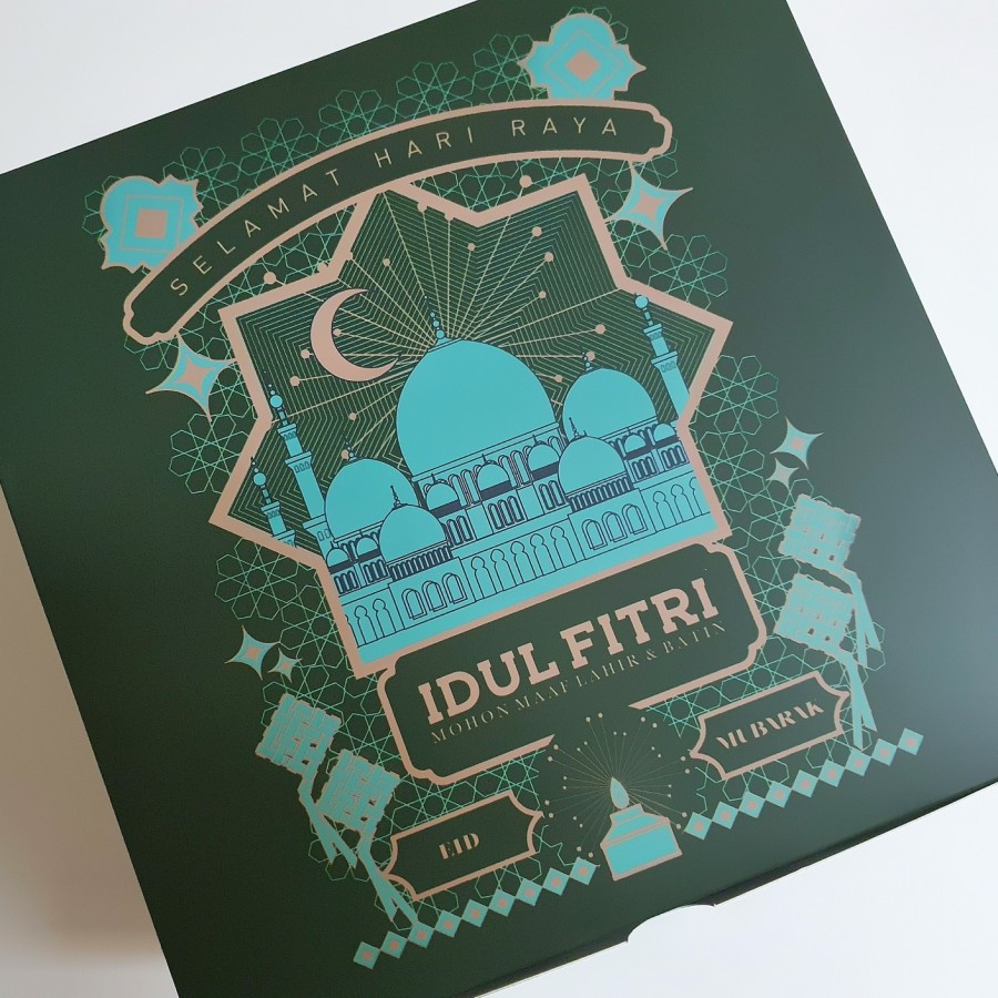 Jual Dus Kotak Packaging Lebaran Box Hampers Idul Fitri Ukuran 22x22x10 ...