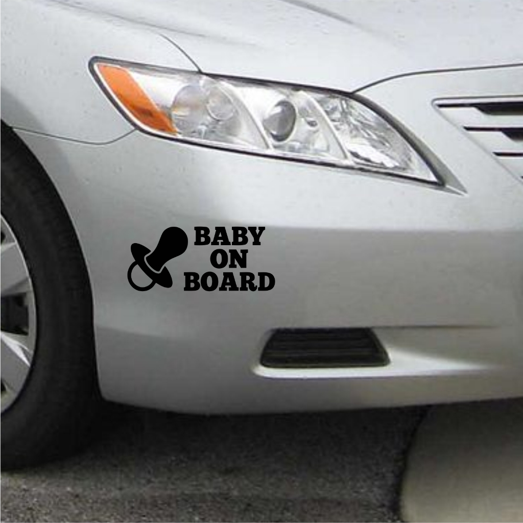 Jual cutting sticker mobil stiker baby on board lucu unik bumper mobil ...