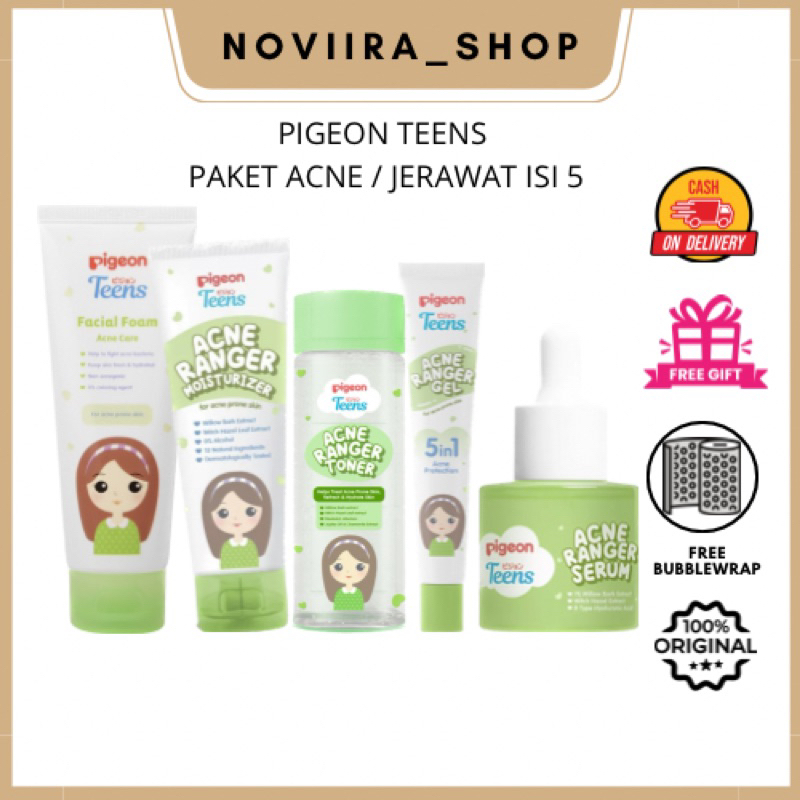 Jual [ ISI 5 ] PIGEON TEENS Paket Acne / Jerawat Lengkap (Facialfoam ...